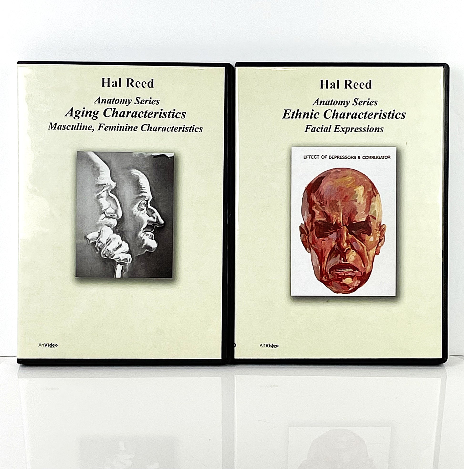 Hal Reed 2-Set Anatomy Art Instruction DVDs Aging Ethnic Facial Featur ...